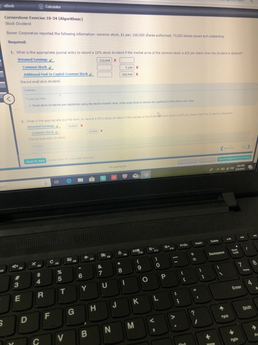 Solved Cornerstone Exercise 10-34 (Algorithmic) Stock | Chegg.com