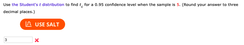 Solved Use the Student's t distribution to find t, for a | Chegg.com