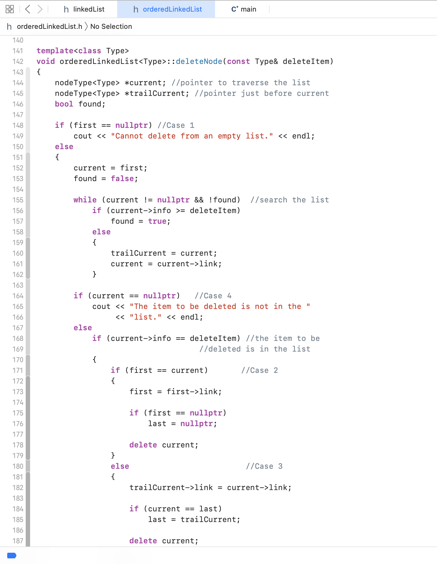 Solved Extend a class linkedListType by updating the | Chegg.com