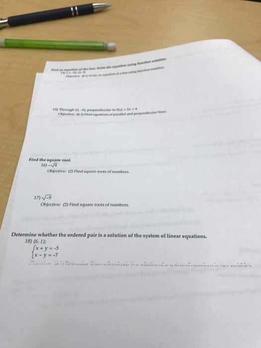 Solved Find the square root 16)- Objective: (2) Find square | Chegg.com