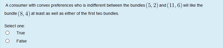 Solved A consumer with convex preferences who is indifferent | Chegg.com