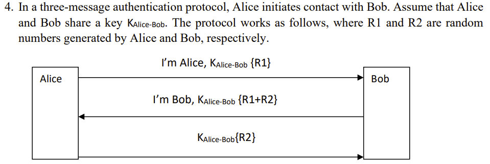 Solved A) Does this protocol provide mutual authentication? | Chegg.com