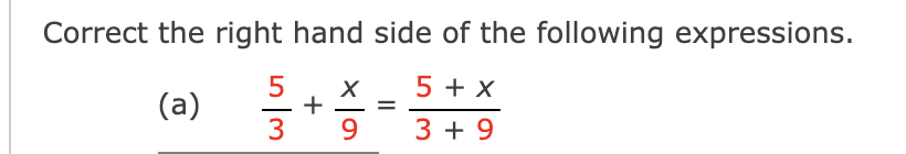 Solved Correct the right hand side of the following | Chegg.com