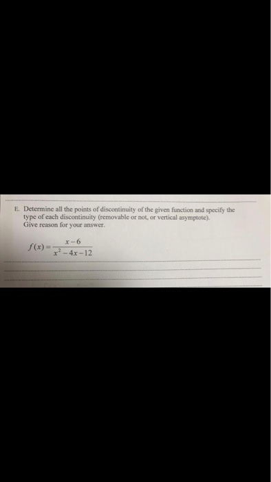 Solved Determine all the points of discontinuity of the | Chegg.com