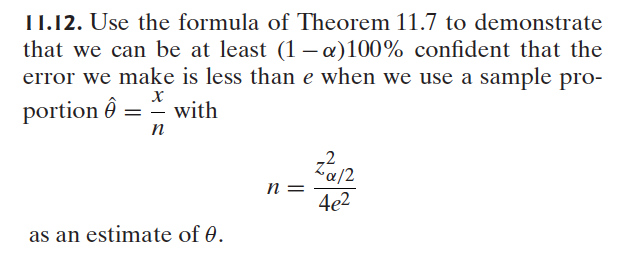 Solved 11.12. Use the formula of Theorem 11.7 to demonstrate | Chegg.com