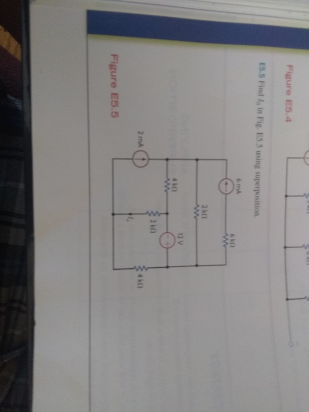 Solved Figure ES.4 E5.5 Find /, in Fig. ES.5 using | Chegg.com