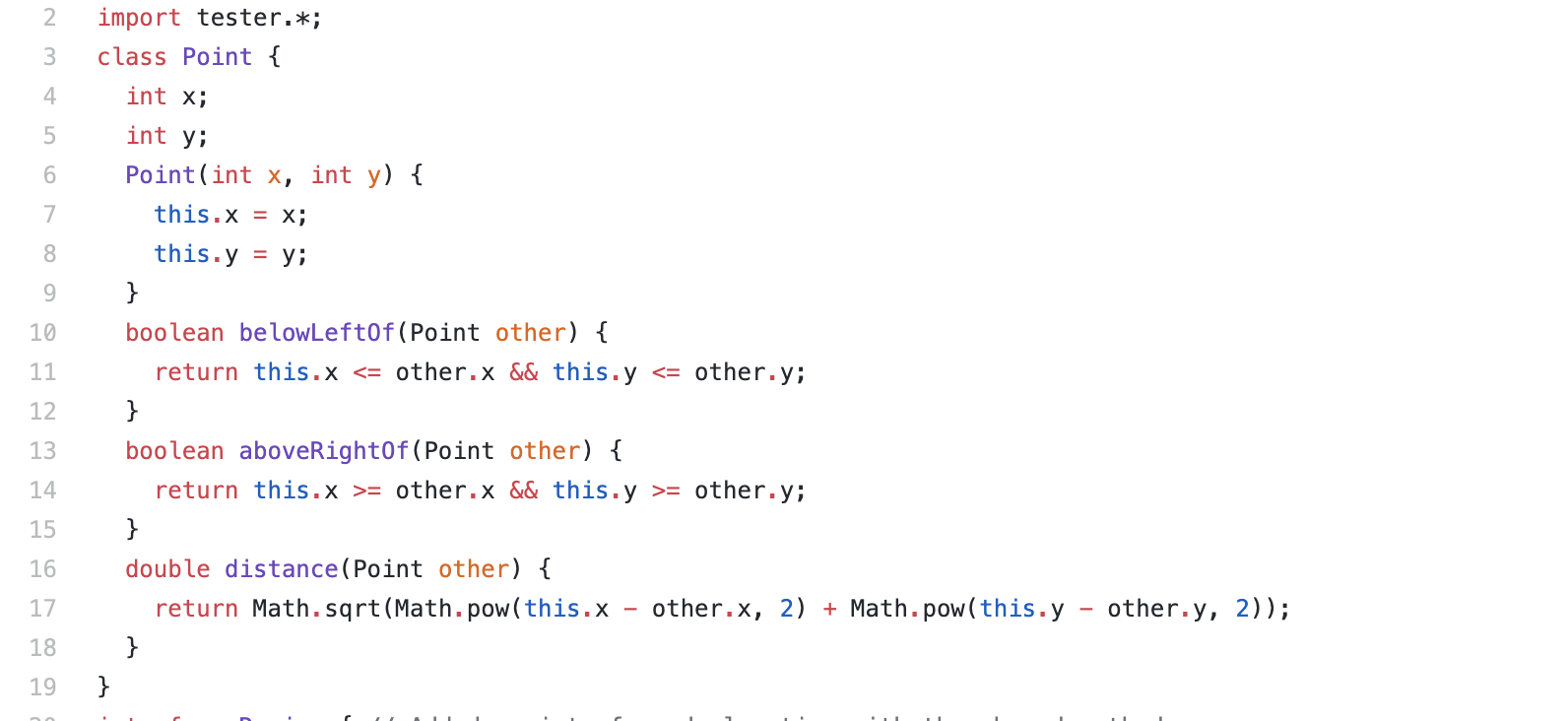 Solved Task 1 In a file called ClosestPoints.java, write a | Chegg.com