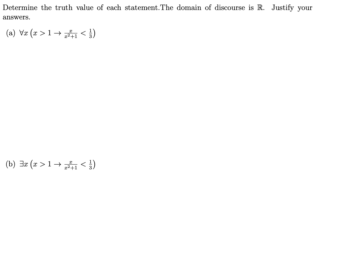 Solved Determine the truth value of each statement.The | Chegg.com