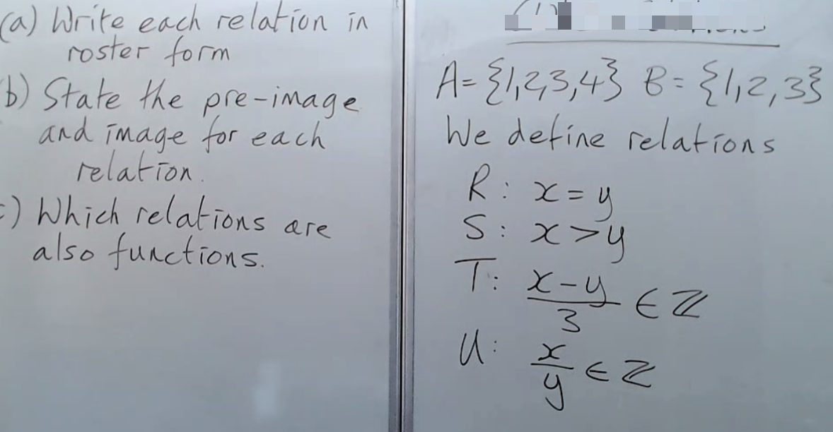 Solved (a) Write each relation in roster form b) State the | Chegg.com