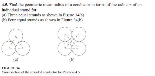 Solved 4.5. Find the geometric mean radius of a conductor in | Chegg.com