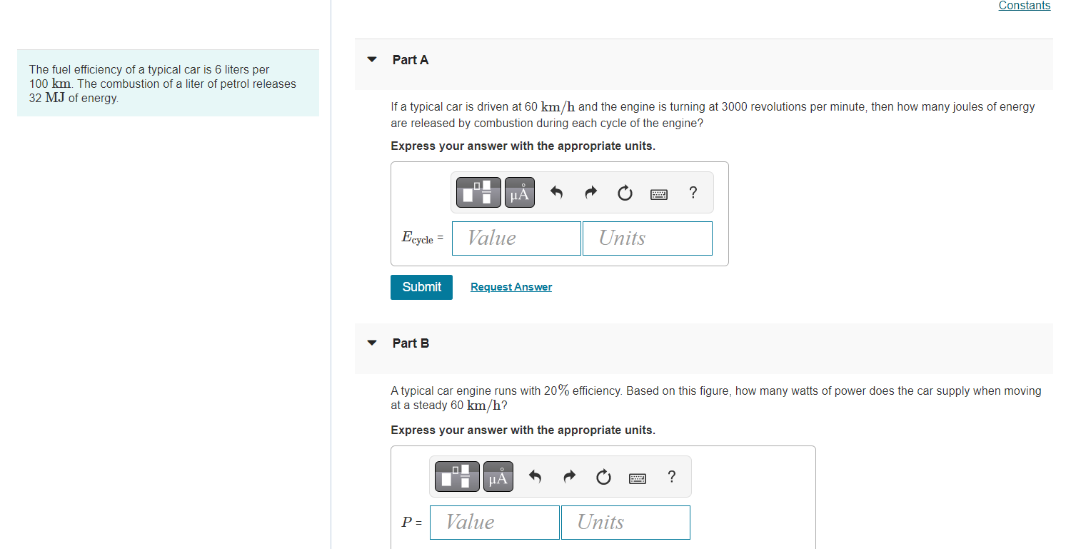 Solved The fuel efficiency of a typical car is 6 liters per | Chegg.com
