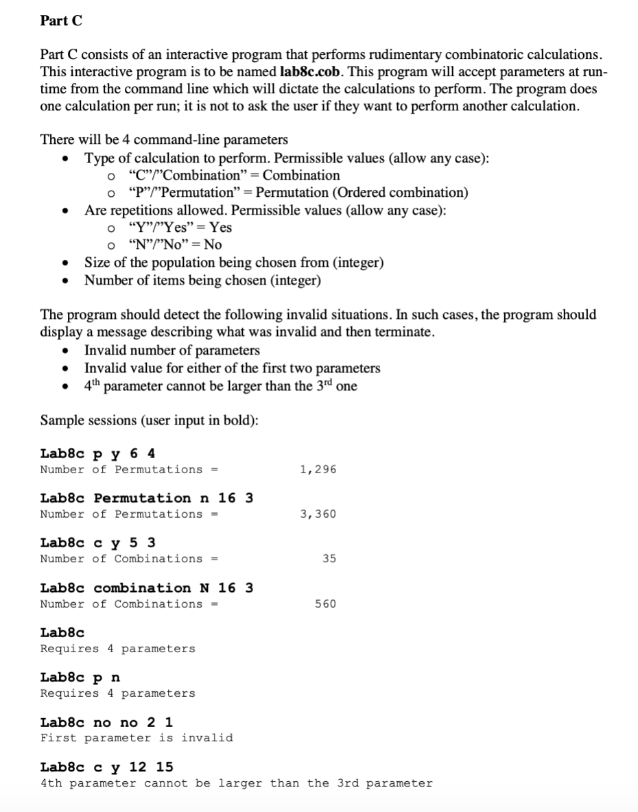 Part C Part C Consists Of An Interactive Program That 