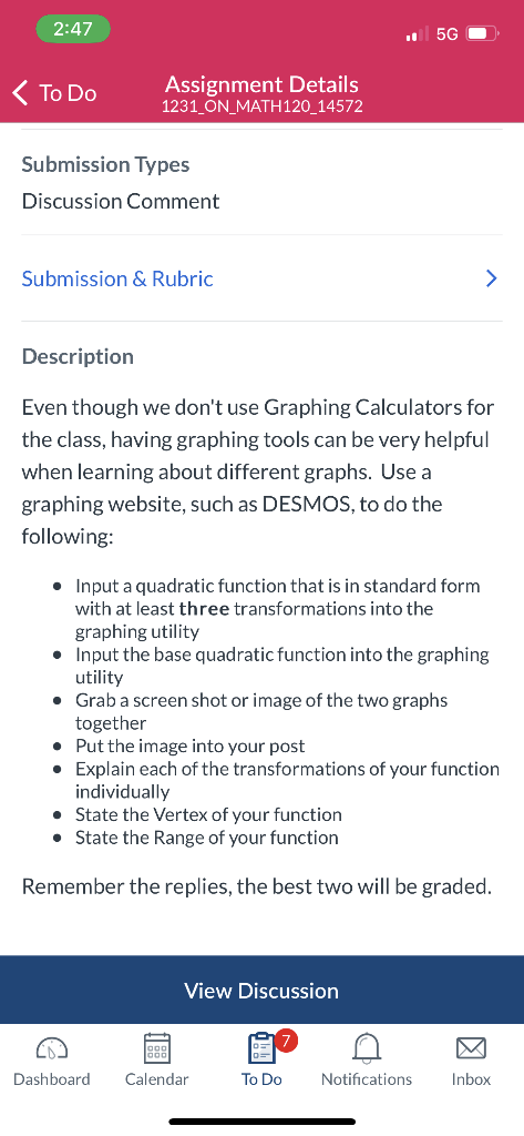 Solved To Do Assignment Details 1231_ON_MATH120_14572 | Chegg.com