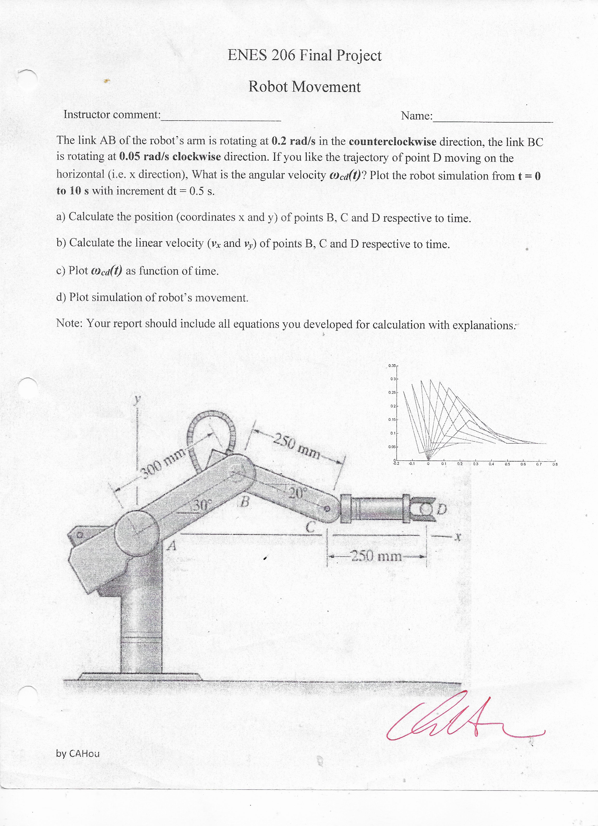 can someone help me with my Matlab code? % Robot | Chegg.com
