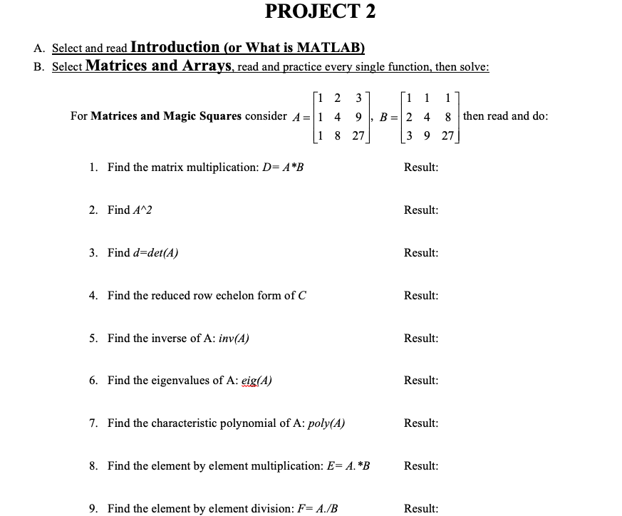 Solved PROJECT 2 A. Select and read Introduction (or What is | Chegg.com