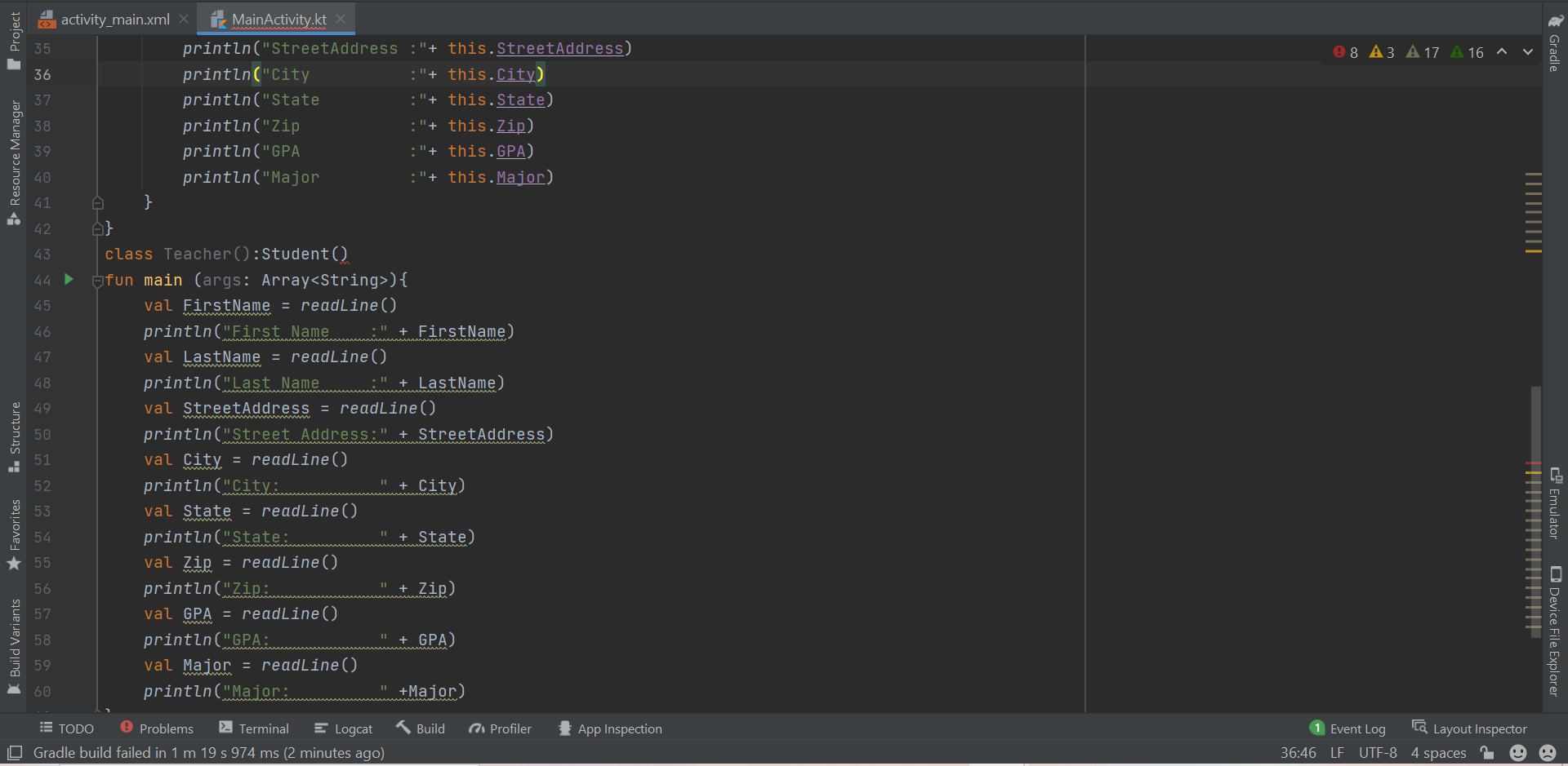 Solved Create an application associated with chapter 3 - | Chegg.com
