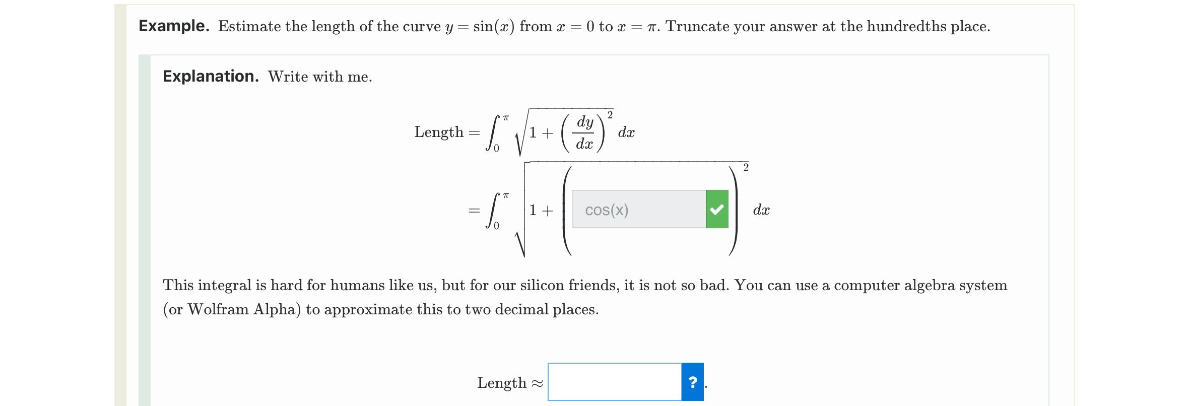 Solved ample. Estimate the length of the curve y=sin(x) from | Chegg.com