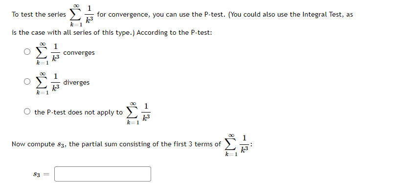 Solved 1 To test the series for convergence, you can use the | Chegg.com