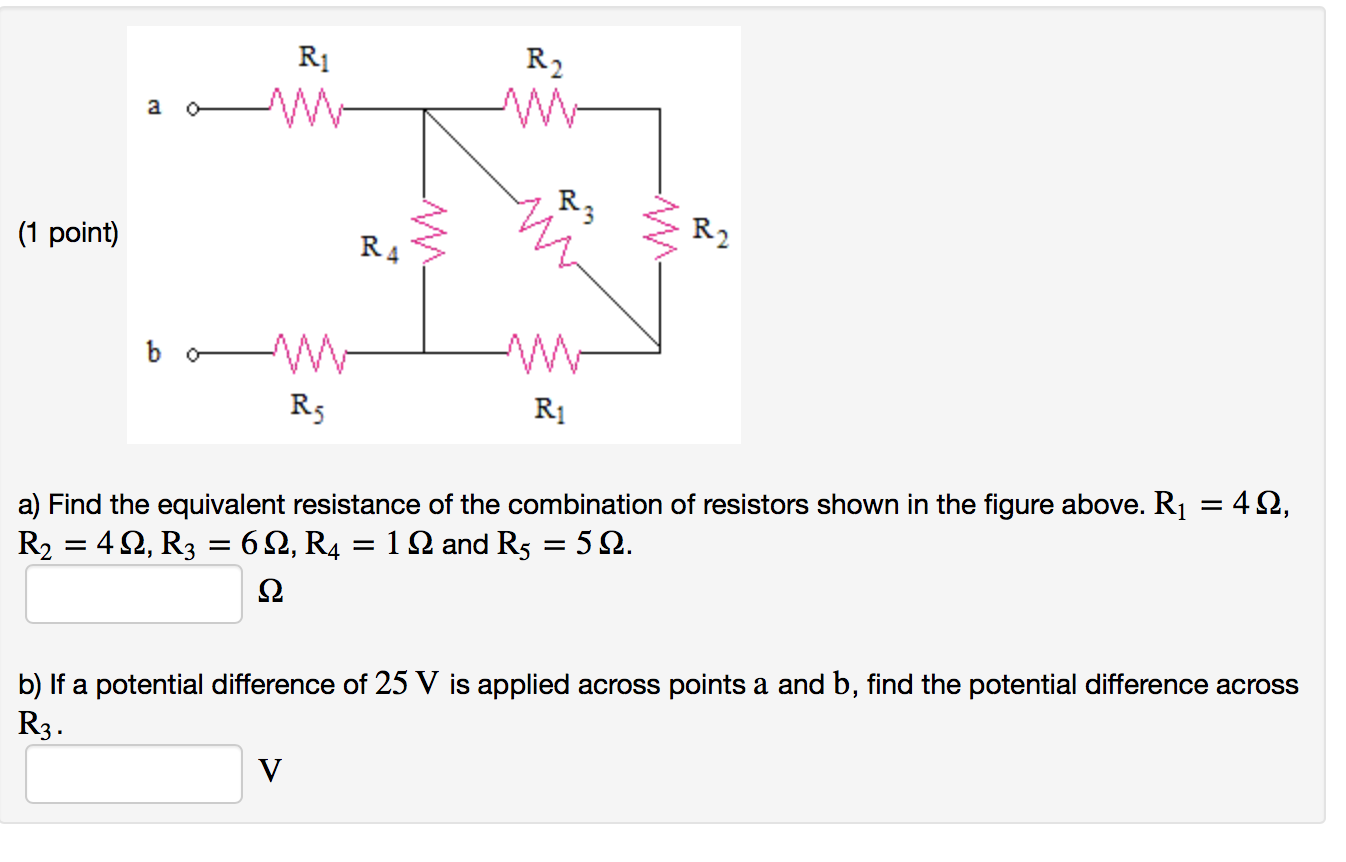 Solved R1 R2 a o R3 (1 point) R4 R2 RS R1 a) Find the | Chegg.com