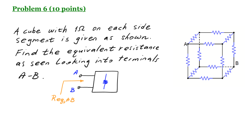 Solved Problem 6 (10 points) w w A cube with 12 on each side | Chegg.com
