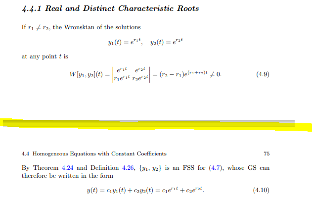 Solved 4.4.1 Real and Distinct Characteristic Roots If ri | Chegg.com