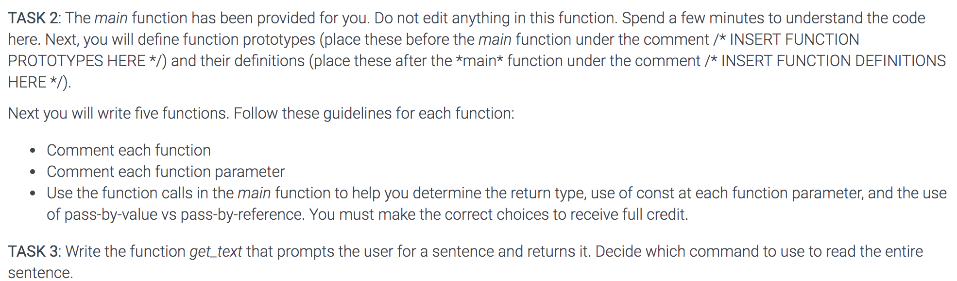 Solved Programming Assignment Write a program that will | Chegg.com
