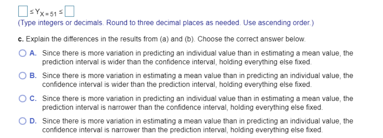 Solved b. construct a 90% prediction interval of the cost of | Chegg.com