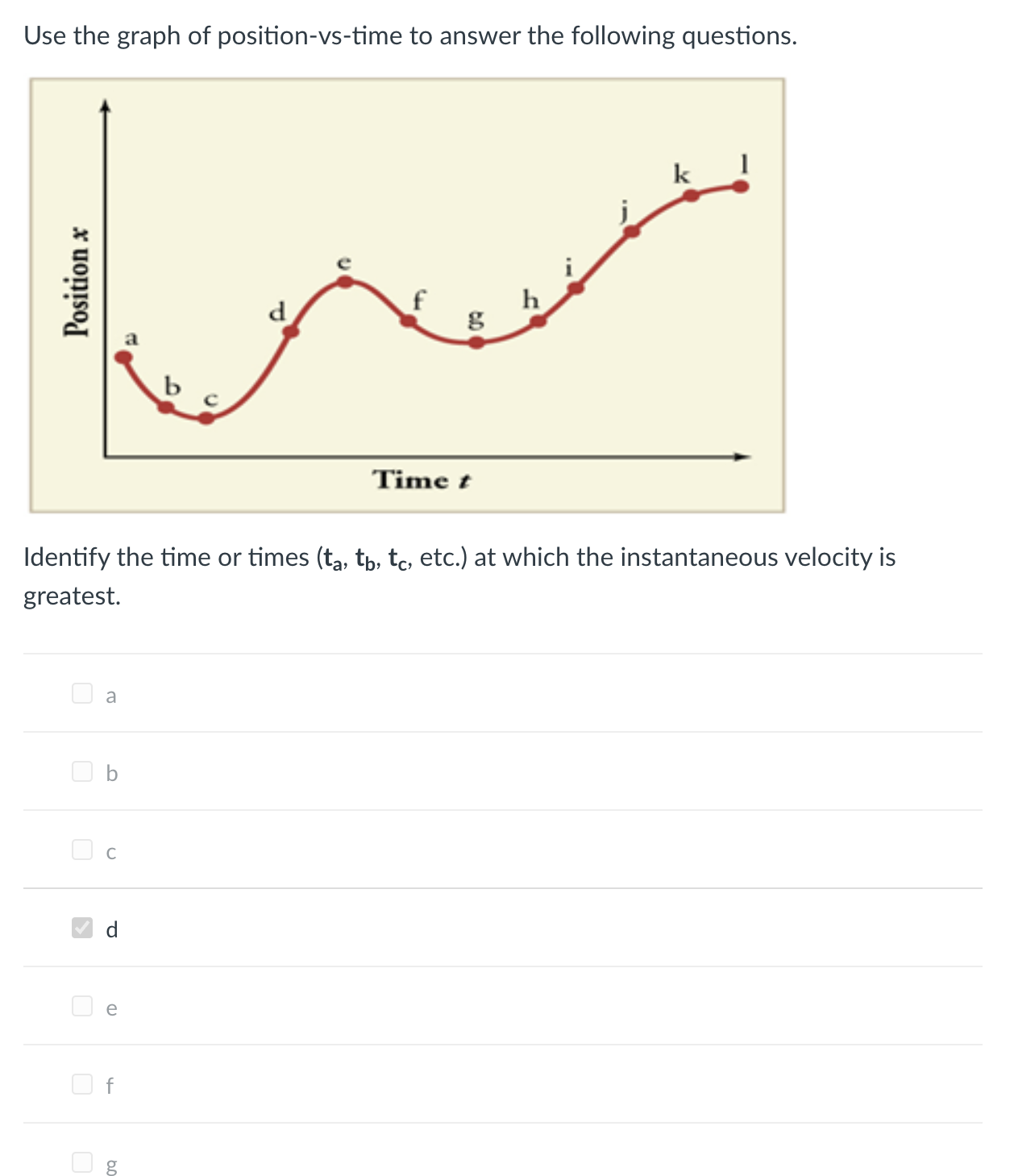 Solved Use the graph of position-vs-time to answer the | Chegg.com