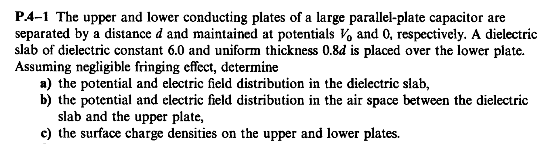 P.4-1 The upper and lower conducting plates of a | Chegg.com