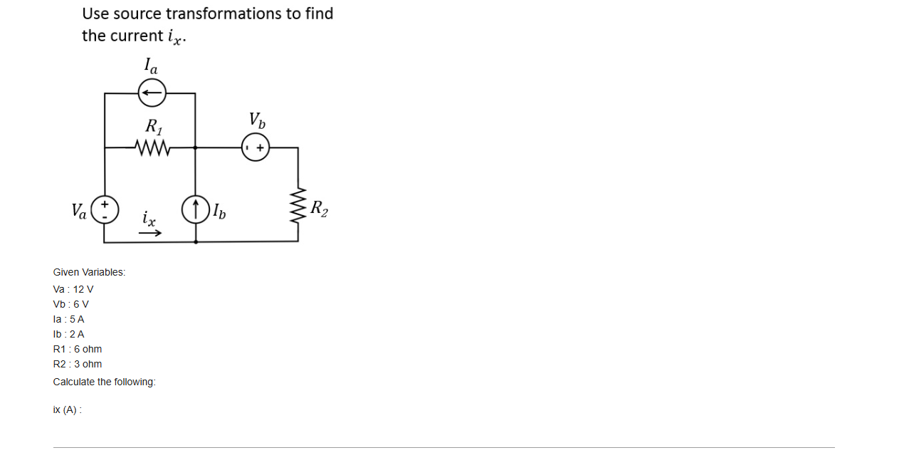 Solved Use source transformations to ﻿find the current | Chegg.com