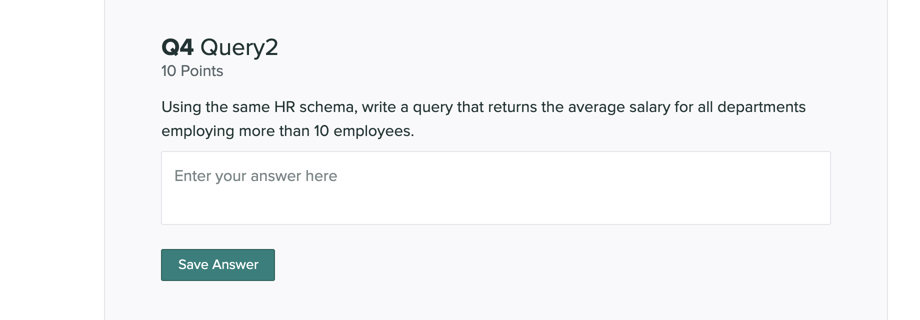 Solved Q3 Query1 5 Points Using the HR schema shown here, | Chegg.com