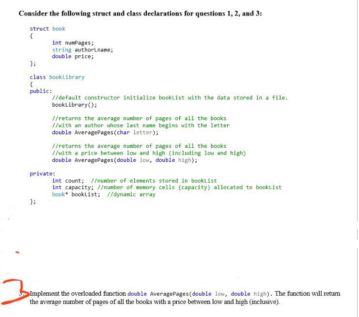 C++ CODING CONSIDER THE FOLLOWING STRUCT AND CLASS | Chegg.com