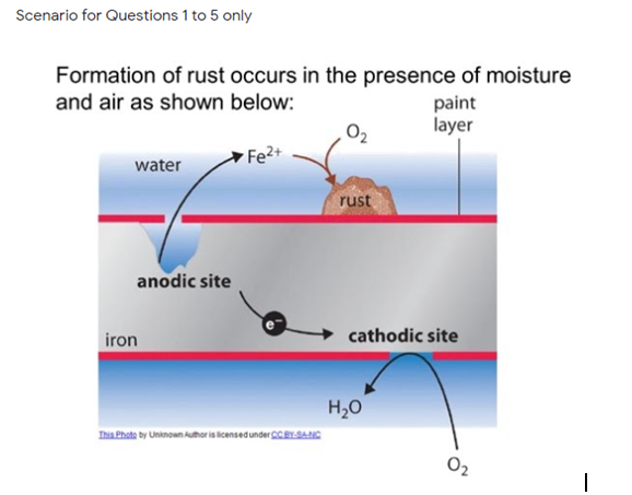 Solved Formation of Rust Base the answer on the given | Chegg.com