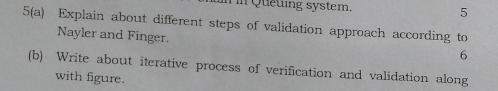 Solved 5(a) ﻿Explain about different steps of validation | Chegg.com