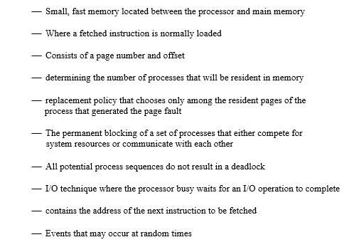 Solved Small, fast memory located between the processor and | Chegg.com