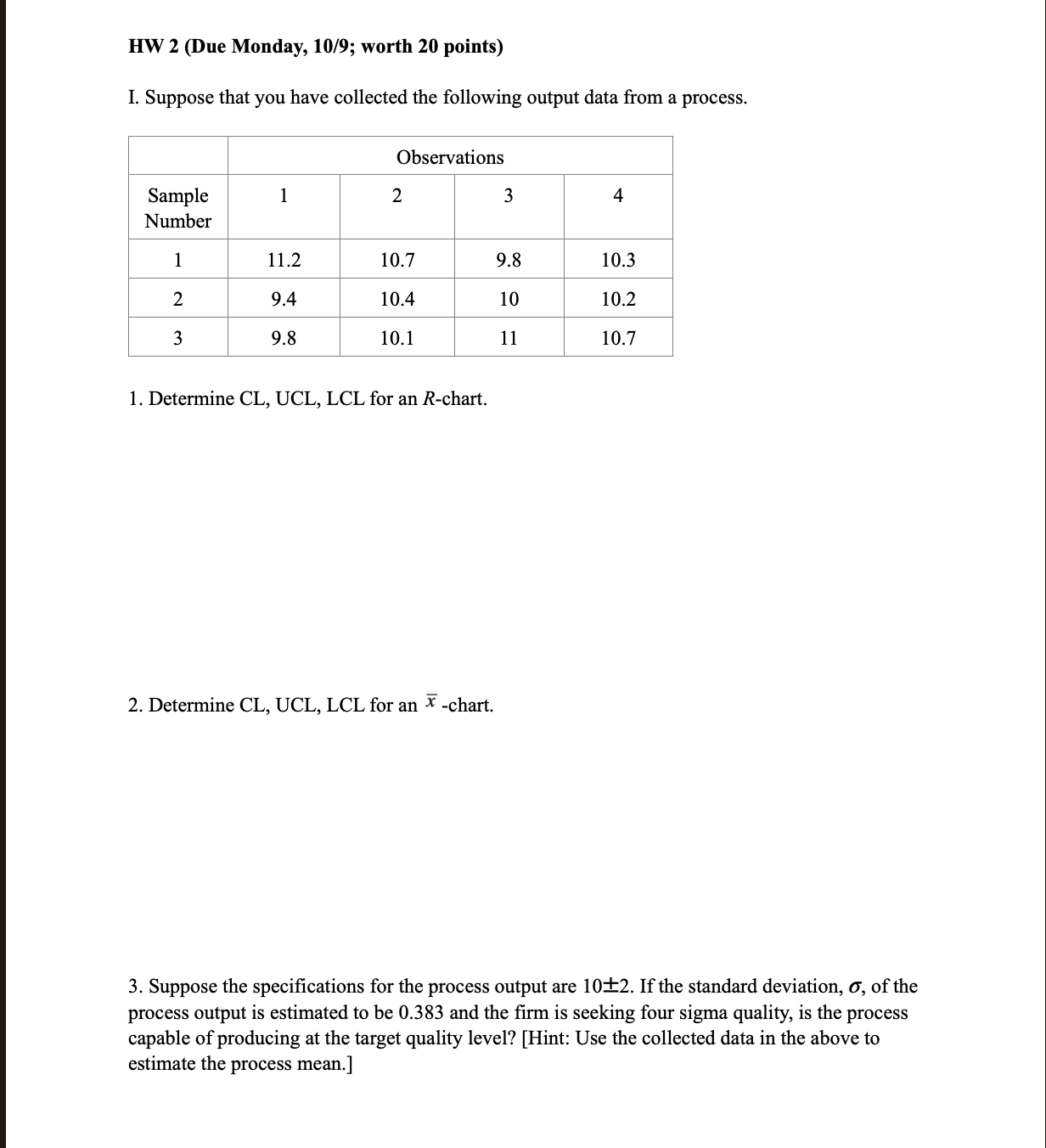 Solved II. In order to establish a p-chart with 3-sigma | Chegg.com