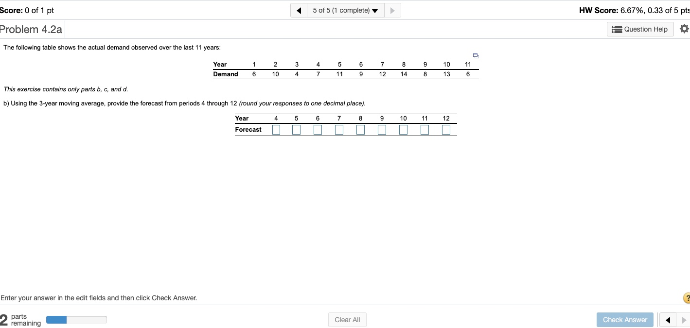 Solved Score: 0 of 1 pt 1 5 of 5 (1 complete) HW Score: | Chegg.com
