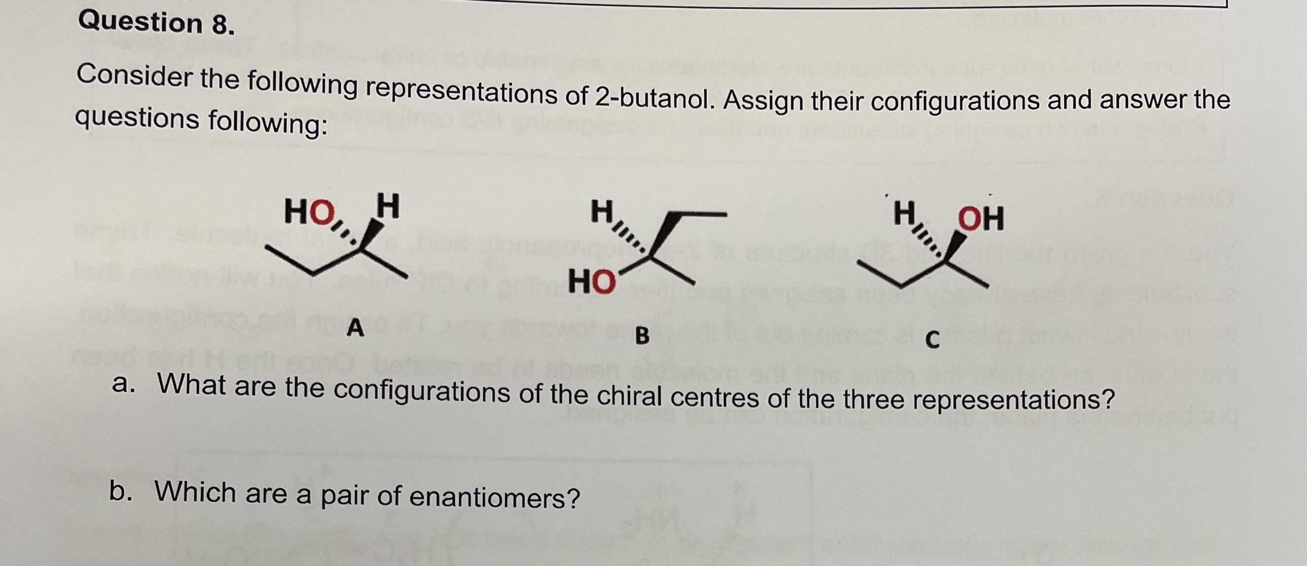 Solved You are given the line and 3D structure of | Chegg.com
