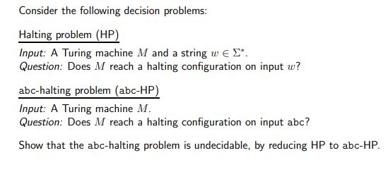 Solved Consider the following decision problems: Halting | Chegg.com