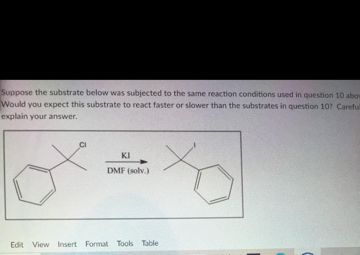Suppose the substrate below was subjected to the same | Chegg.com