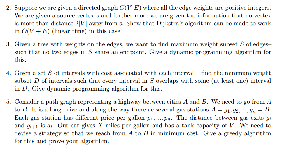 Solved 2. Suppose we are given a directed graph G(V,E) where | Chegg.com