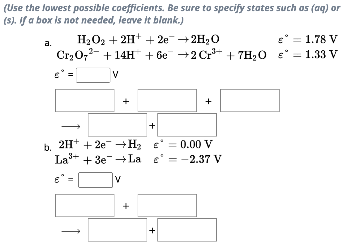 Solved Give the balanced cell equation and determine ( for | Chegg.com