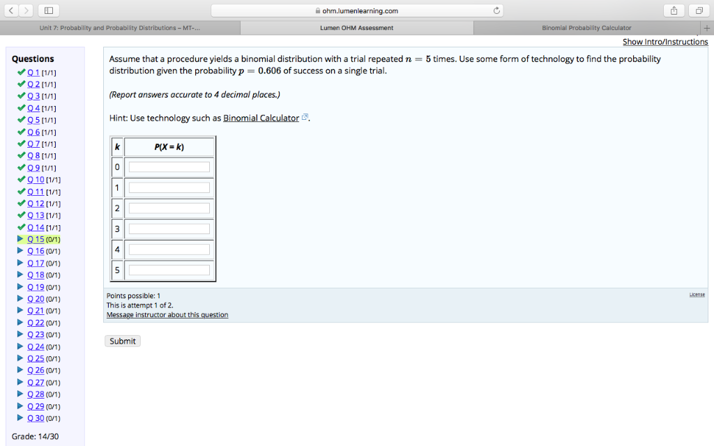 Solved ohm.lumenlearning.com Unit 7: Probability and | Chegg.com