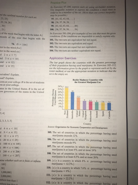 e Plus In Exercises 97-100, express each set using | Chegg.com