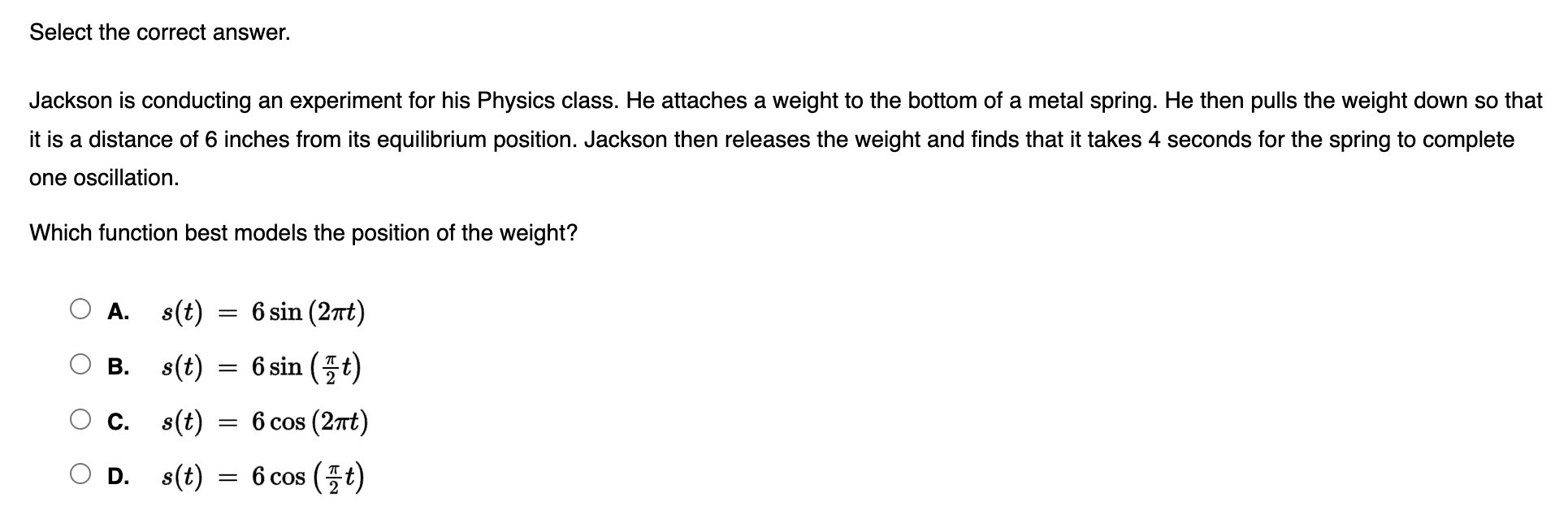 Solved Select the correct answer. Jackson is conducting an | Chegg.com