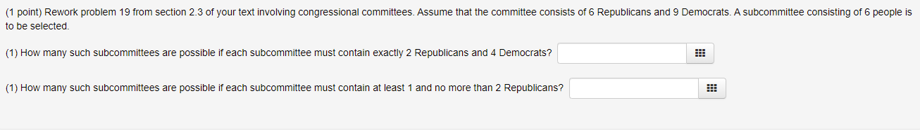 Solved (1 point) Rework problem 19 from section 2.3 of your | Chegg.com