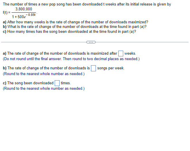 Solved The number of times a new pop song has been | Chegg.com