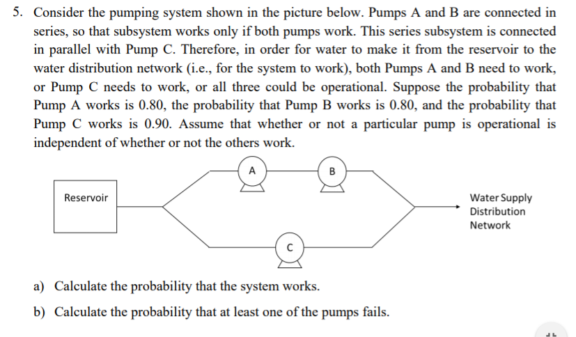 5. Consider the pumping system shown in the picture | Chegg.com