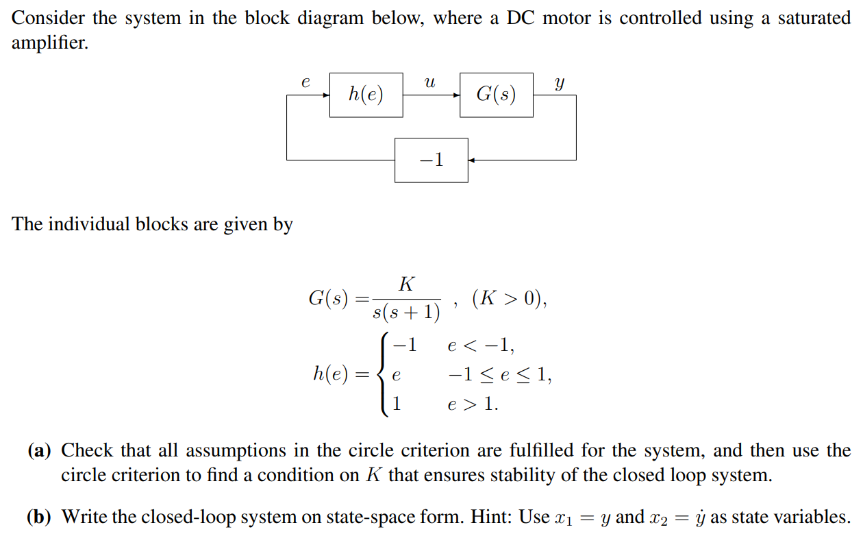 Solved Consider the system in the block diagram below, where | Chegg.com