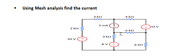 Solved - Using Mesh analysis find the current | Chegg.com